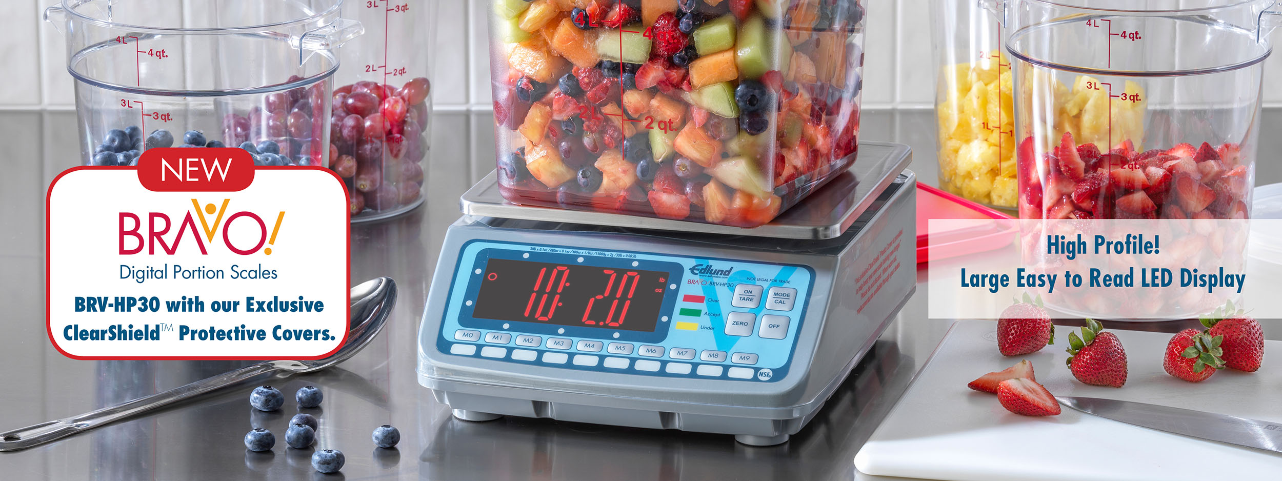 NEW! BRV-HP30 High Profile Digital Scale | Edlund